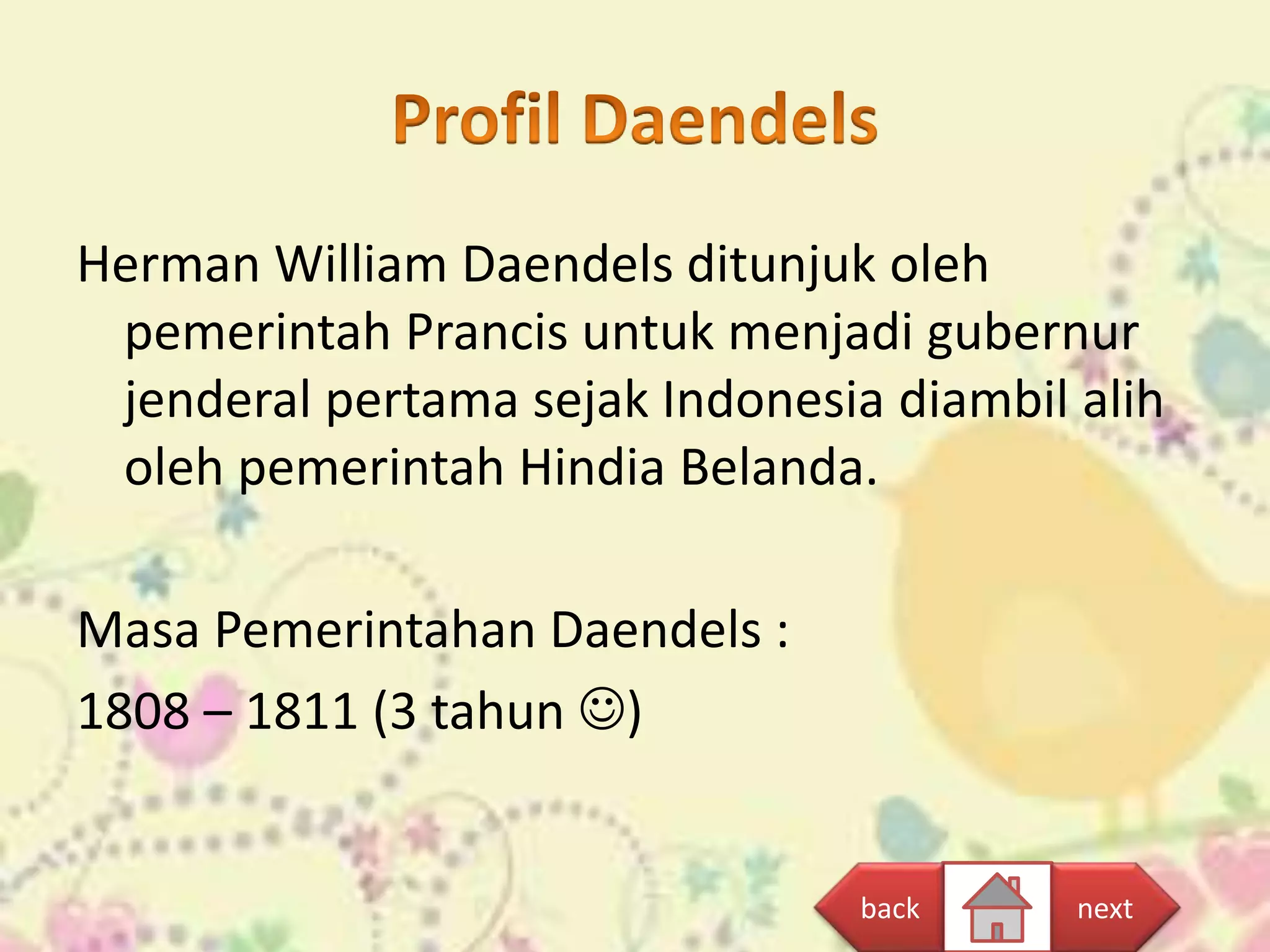 Sejarah : Masa Pemerintahan Daendels | PPTX