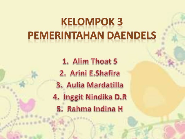 Sejarah : Masa Pemerintahan Daendels | PPTX