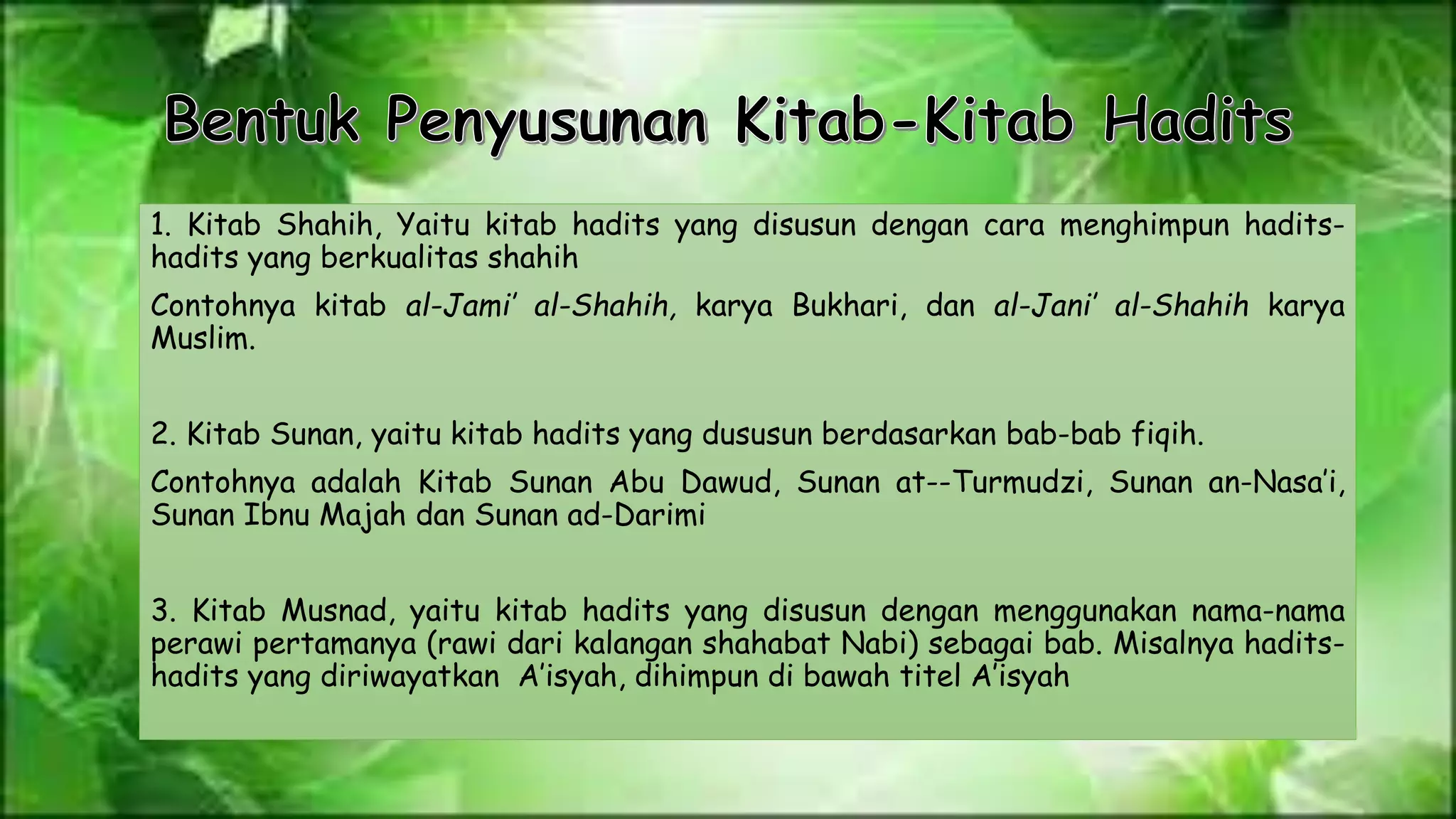 MASA PENYARINGAN HADITS | PPTX