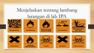 lambang di laboratorium dan penjelasannya | PPTX