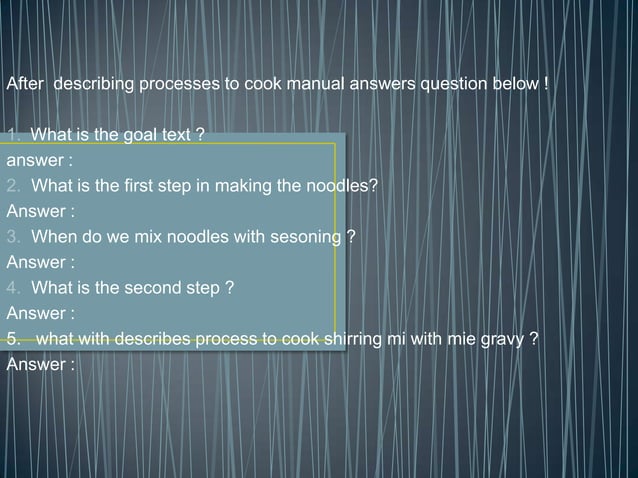Makalah "Describing Process" | PPT