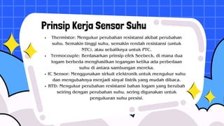 Kelompok 3 - Sensor Suhu OK, Pengertian, Cara Kerja | PDF