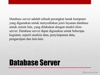 Teori Web Database Server Linux Debian | PPTX