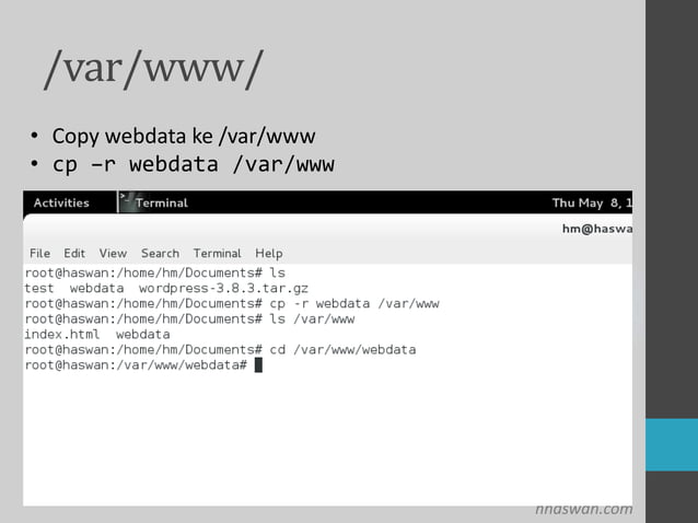 Tutorial How to make Web Database Server Linux Debian | PPT