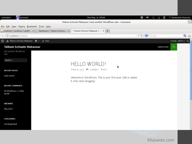 Tutorial How to make Web Database Server Linux Debian | PPT