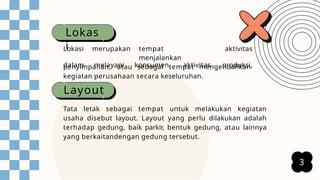 Teknik Menentukan Lokasi dan Layout dalam Entrepreneurship | PPTX