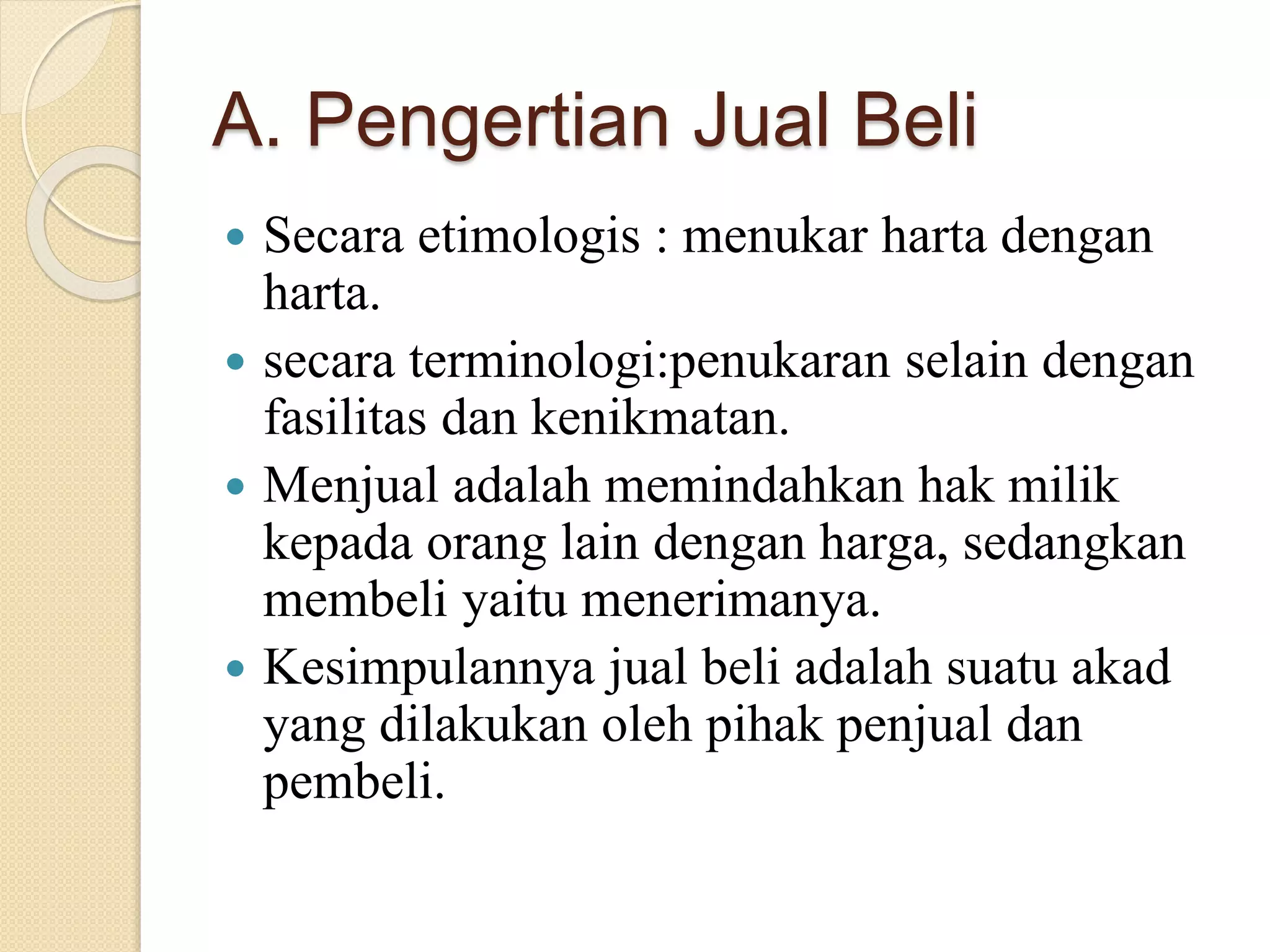 Hukum Jual Beli dalam Islam | PPTX