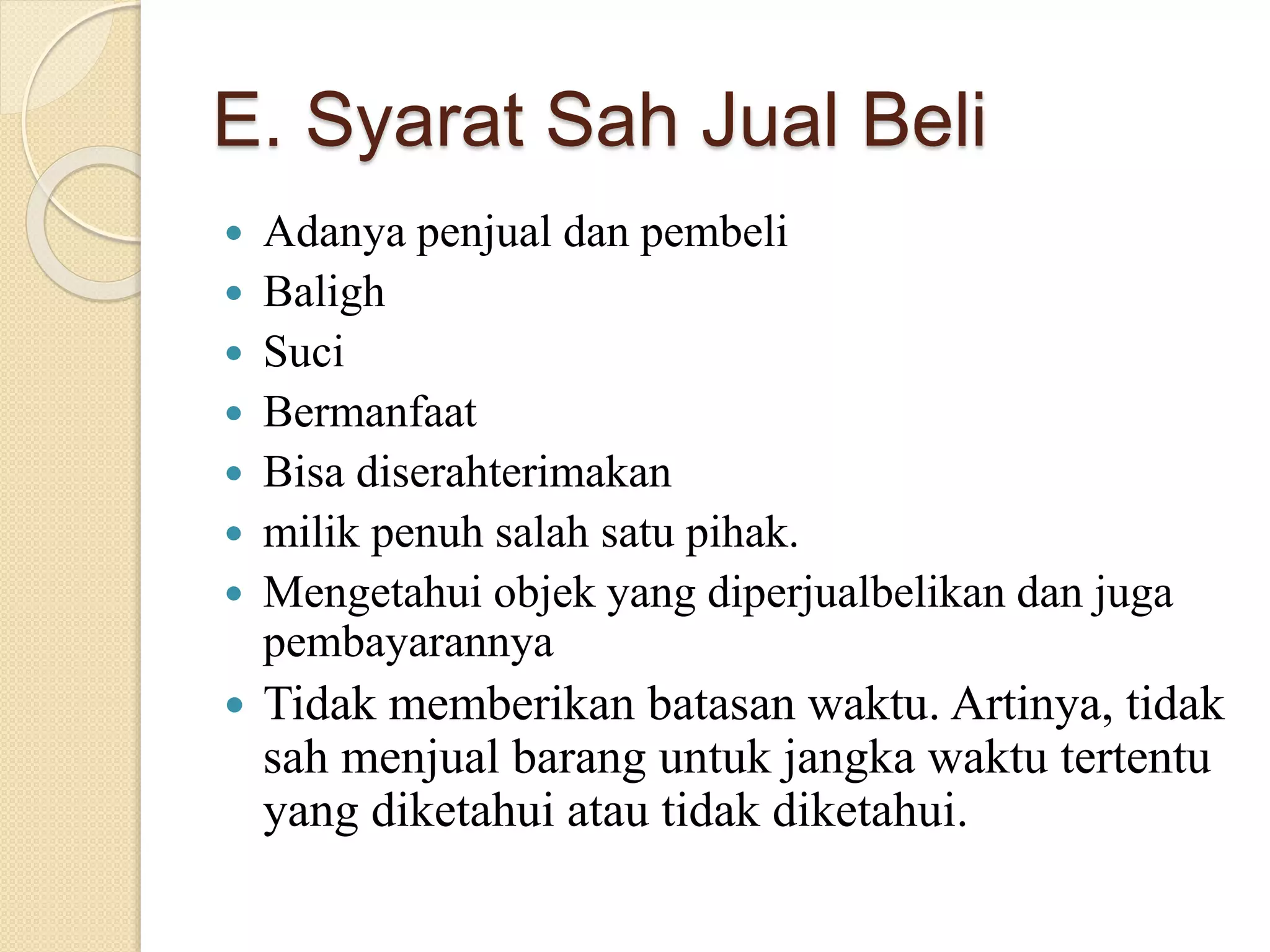 Hukum Jual Beli dalam Islam | PPTX