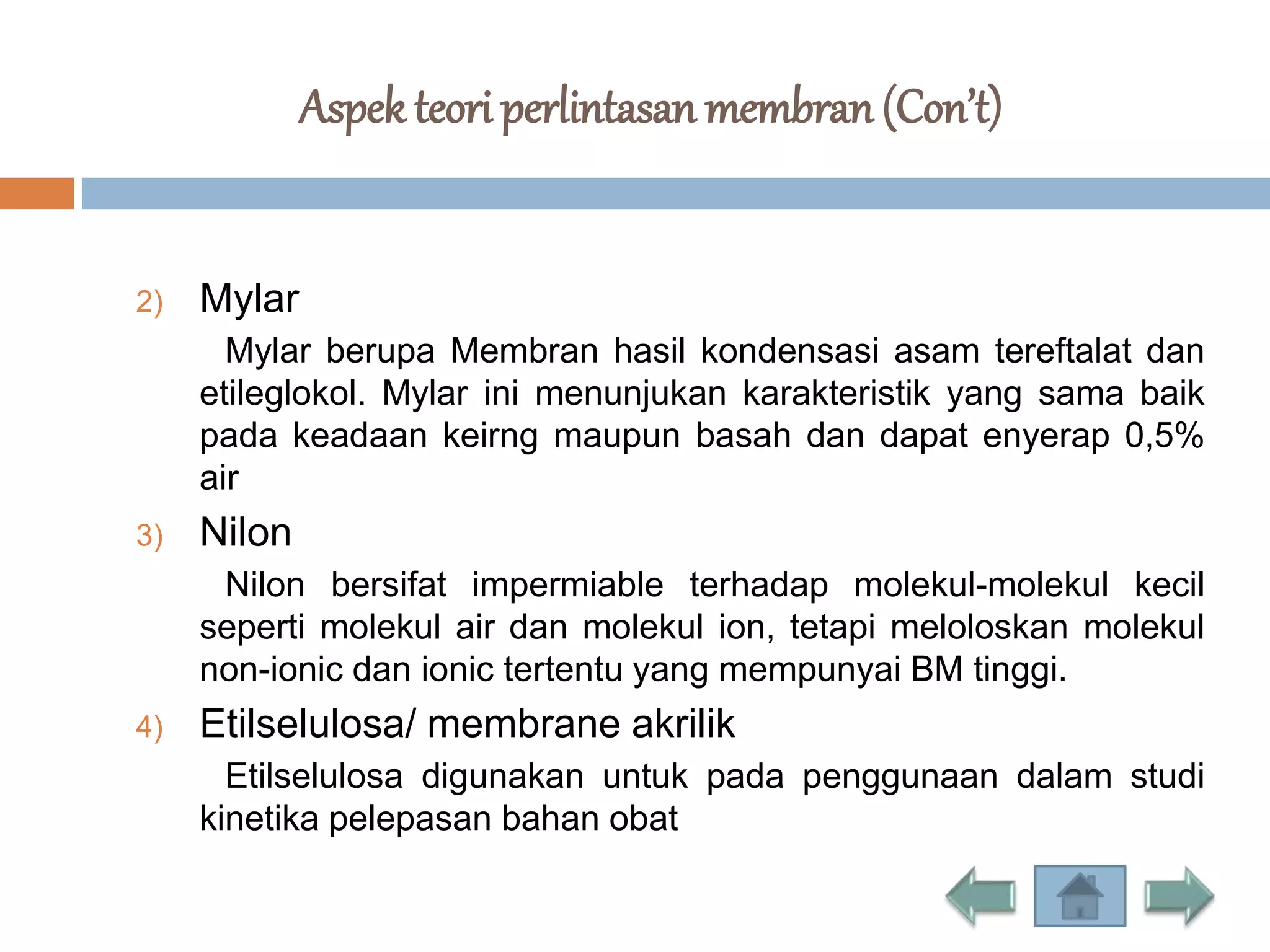 Kelompok 3 aspek teori pelarutan dan perlintasan membran | PPTX