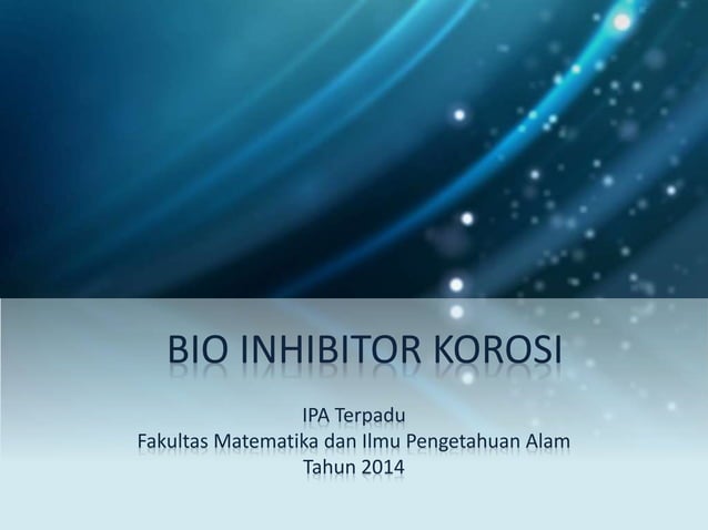 Praktikum Bio Inhibitor Korosi | PPT | Free Download