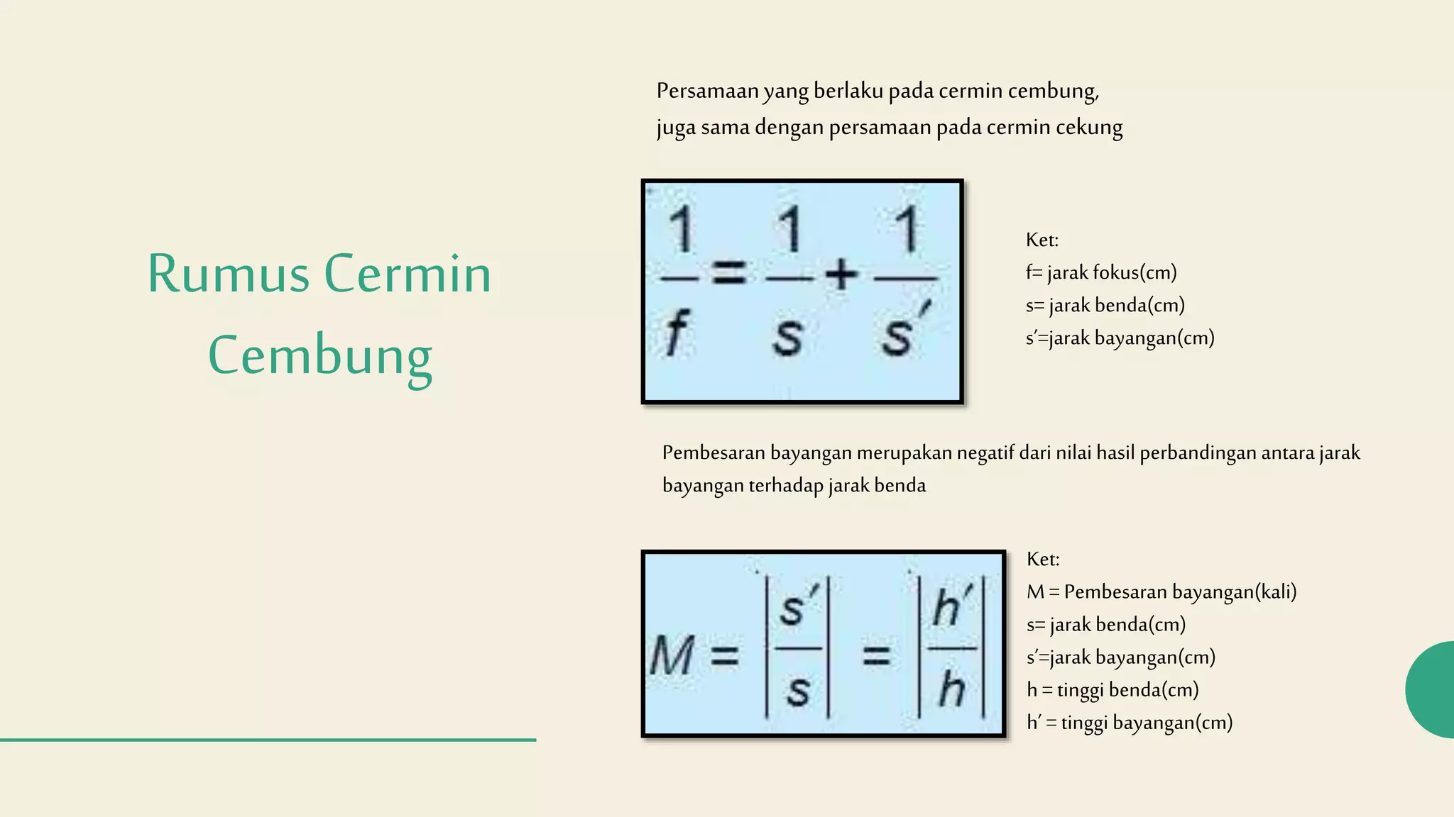 Pembentukan Bayangan Pada Cermin Cembung | PPTX