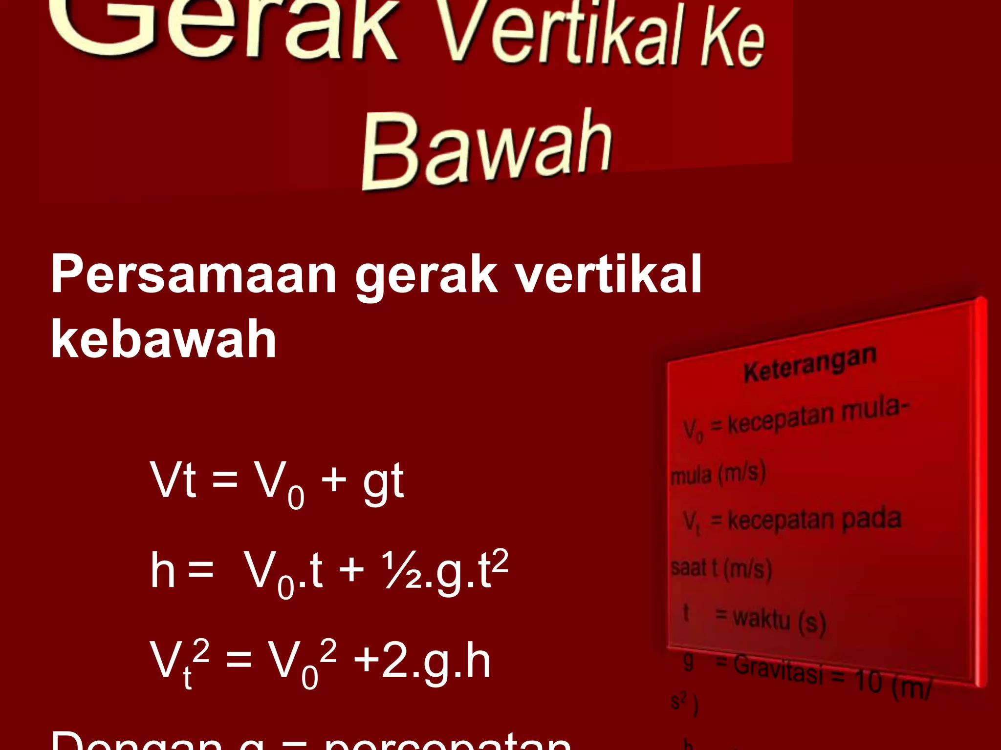 Fisika gerak vertikal | PPTX