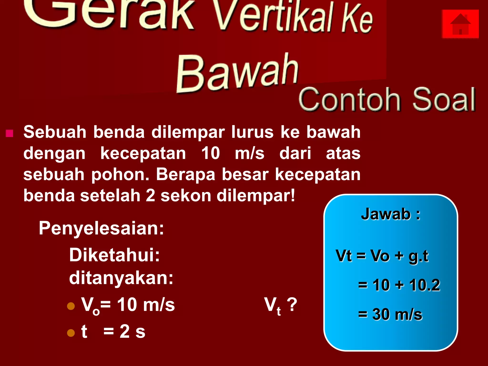 Fisika gerak vertikal | PPTX