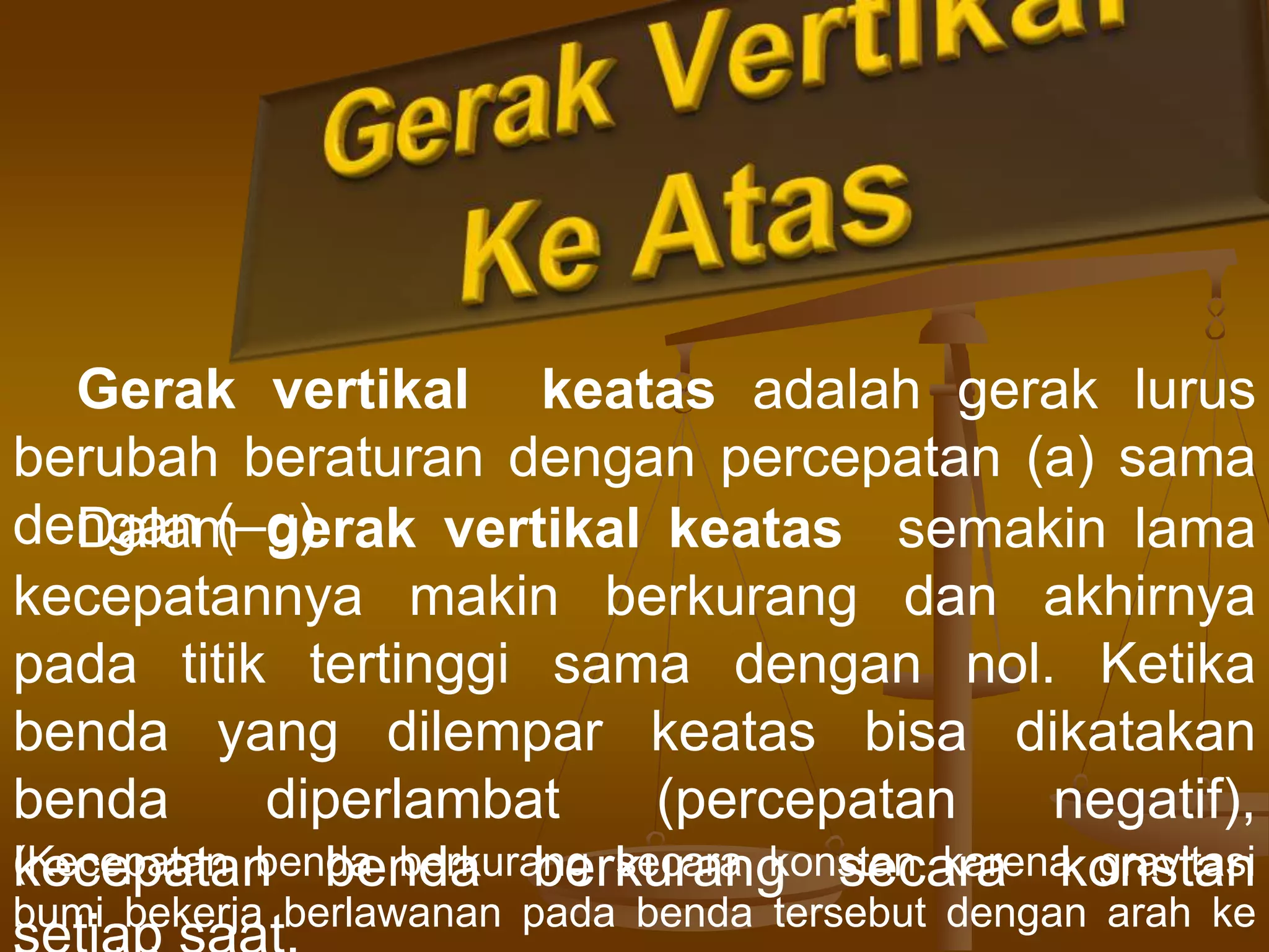 Fisika gerak vertikal | PPTX