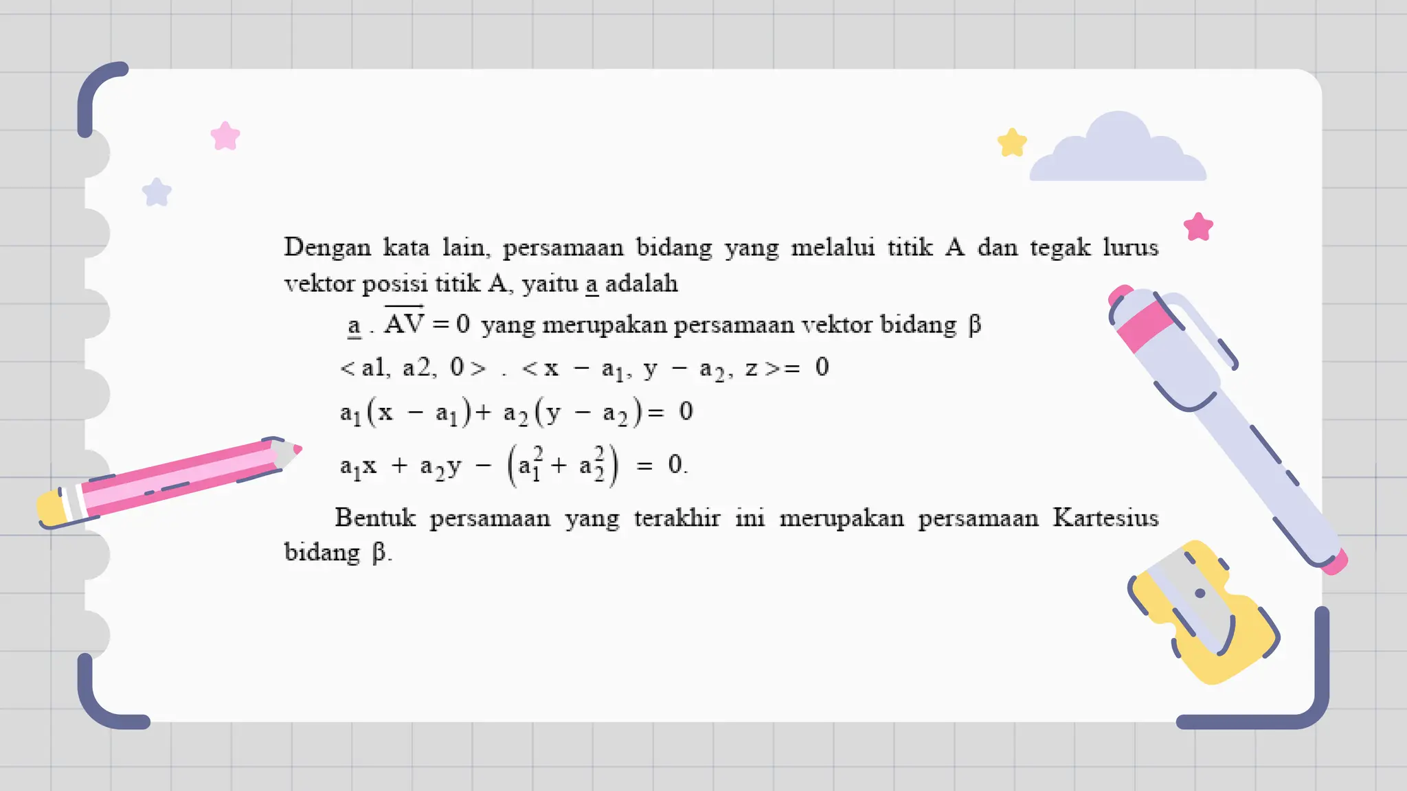 Persamaan Bidang dalam Ruang Dimensi Tiga Kelompok 3 Geometri Analitik ...