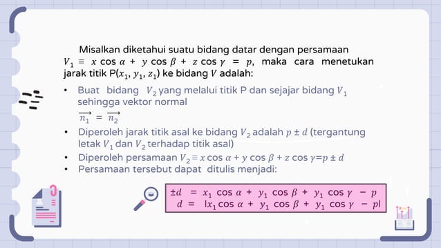 Persamaan Bidang dalam Ruang Dimensi Tiga Kelompok 3 Geometri Analitik ...