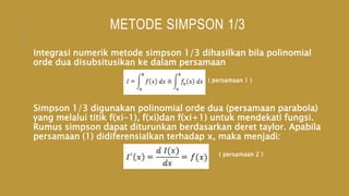 Kelompok 3 integrasi numerik fix | PPTX