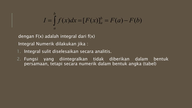 Kelompok 3 integrasi numerik fix | PPTX