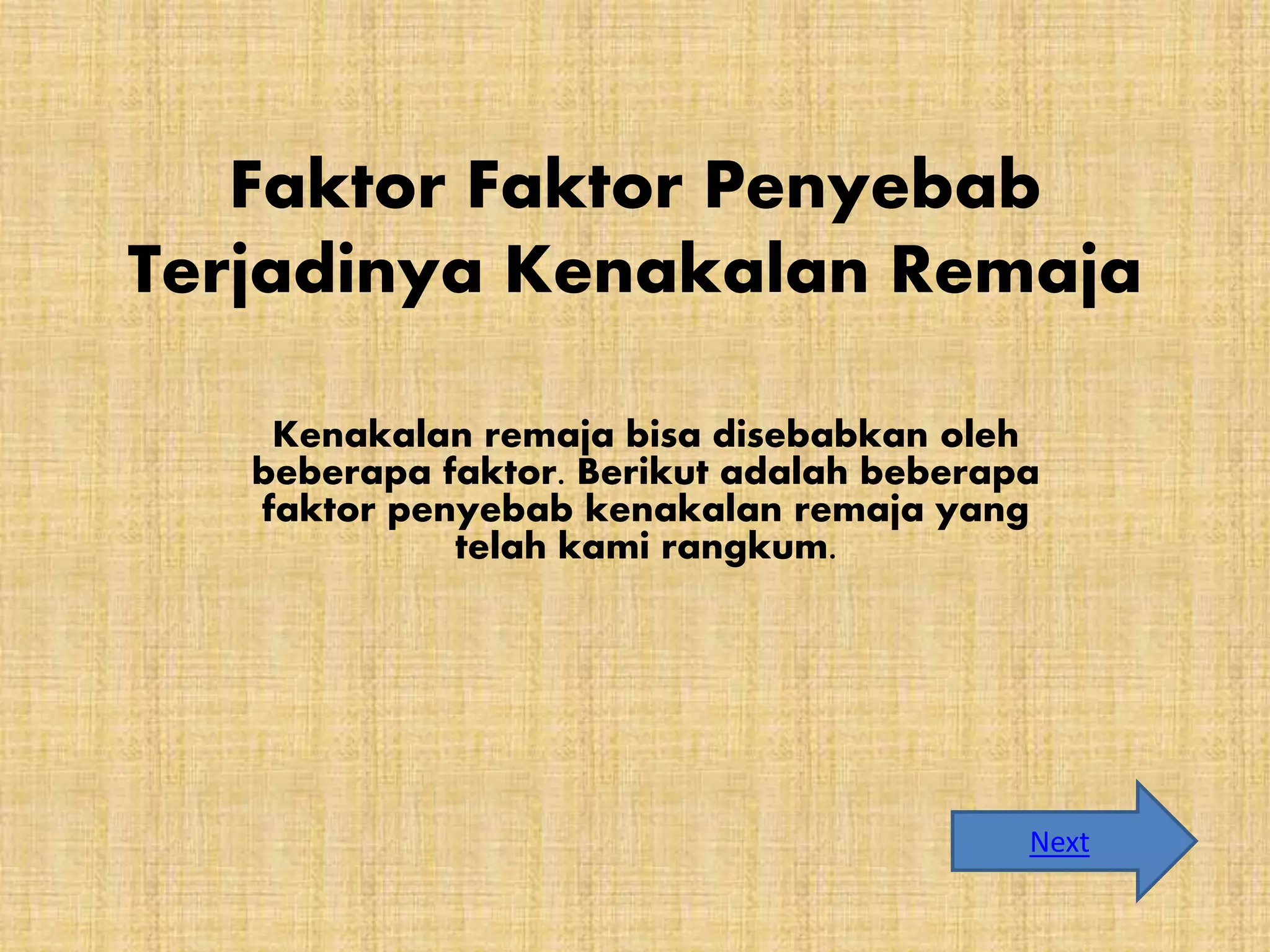 Kenakalan Remaja | PPTX