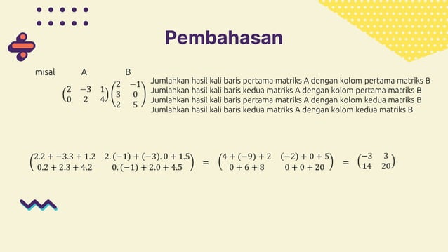 Perkalian Matriks | PPTX