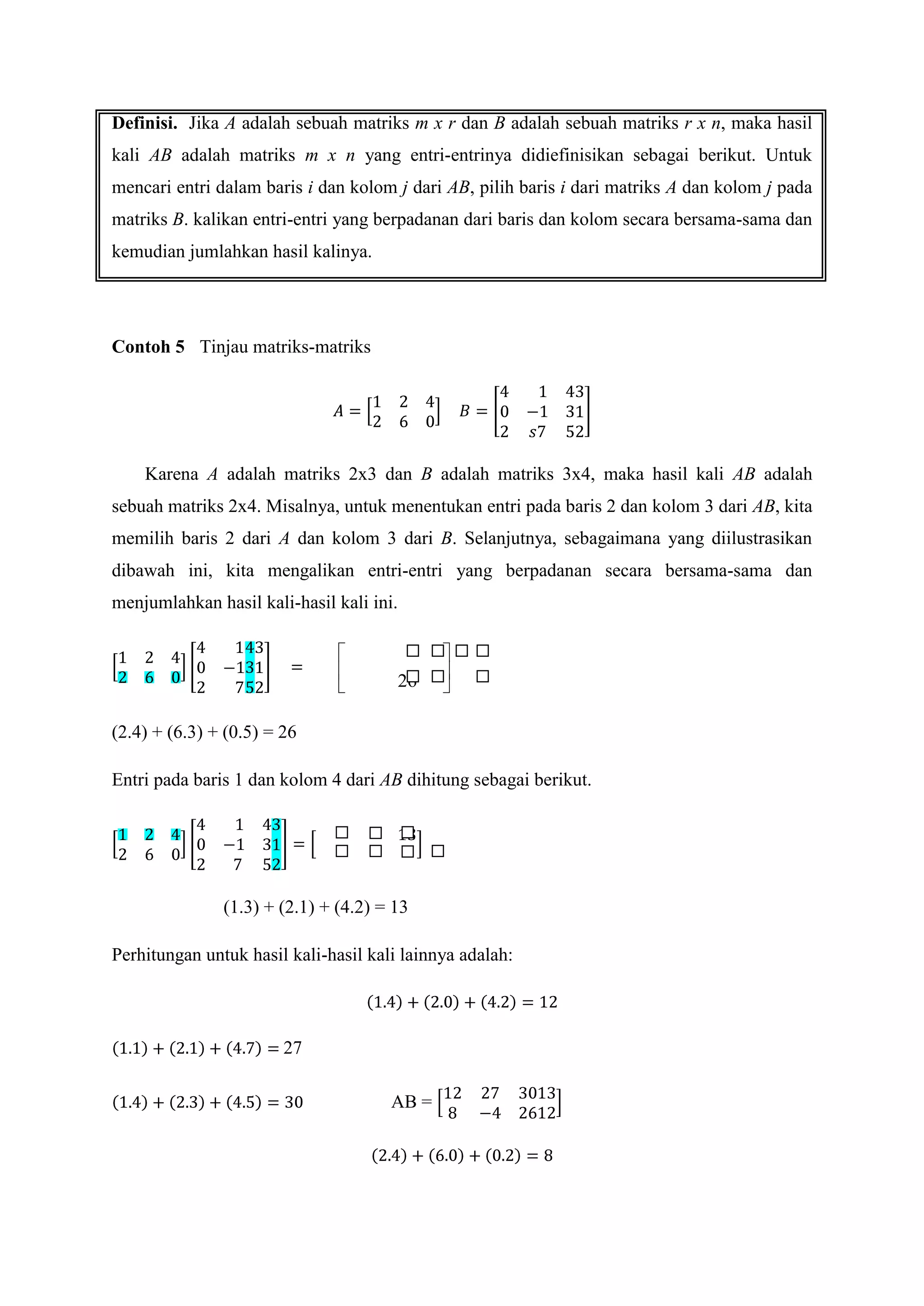 Kelompok 3 (matriks) | DOCX
