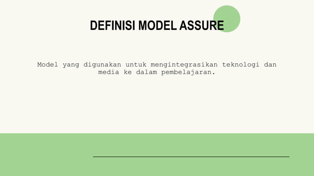 PPT KELOMPOK 3 PEMBELAJARAN MEDIA MODEL ASSURE .pptx