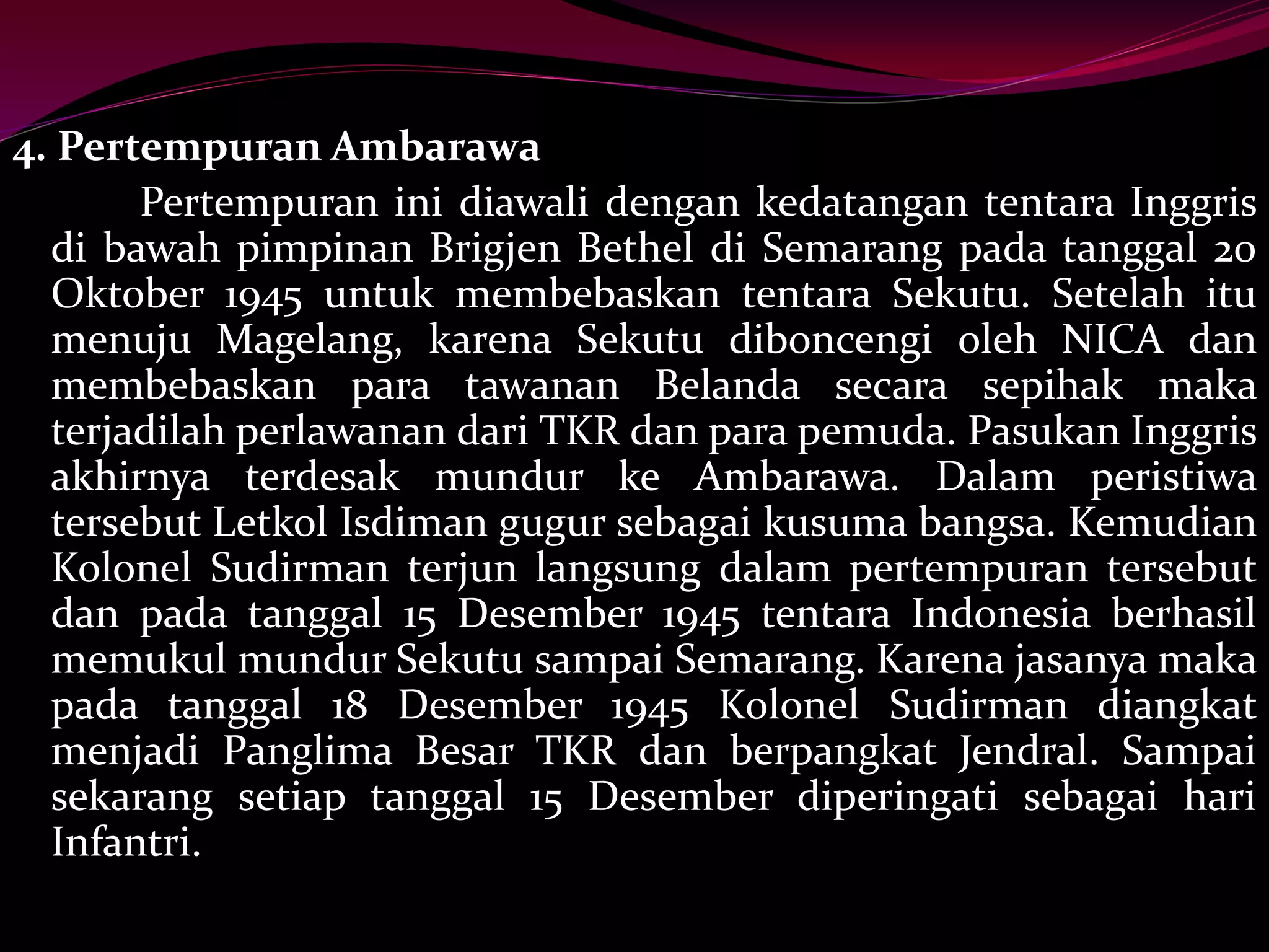 sejarah ( perjuangan bersenjata untuk kemerdekaan ) kelas XI IPA | PPTX
