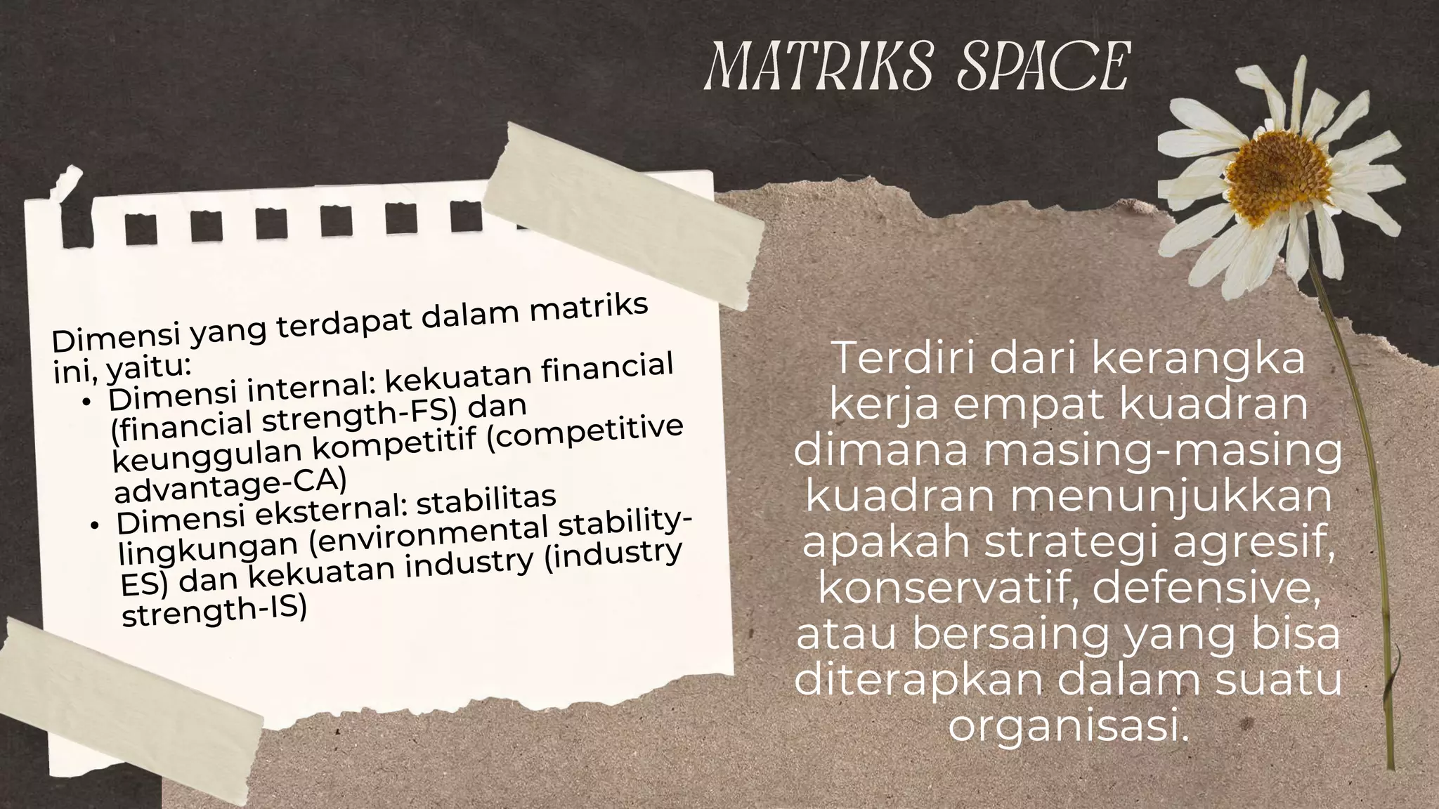 Kelompok 3 Perumusan Strategi dengan Matriks SWOTS dan Space Matriks.pptx