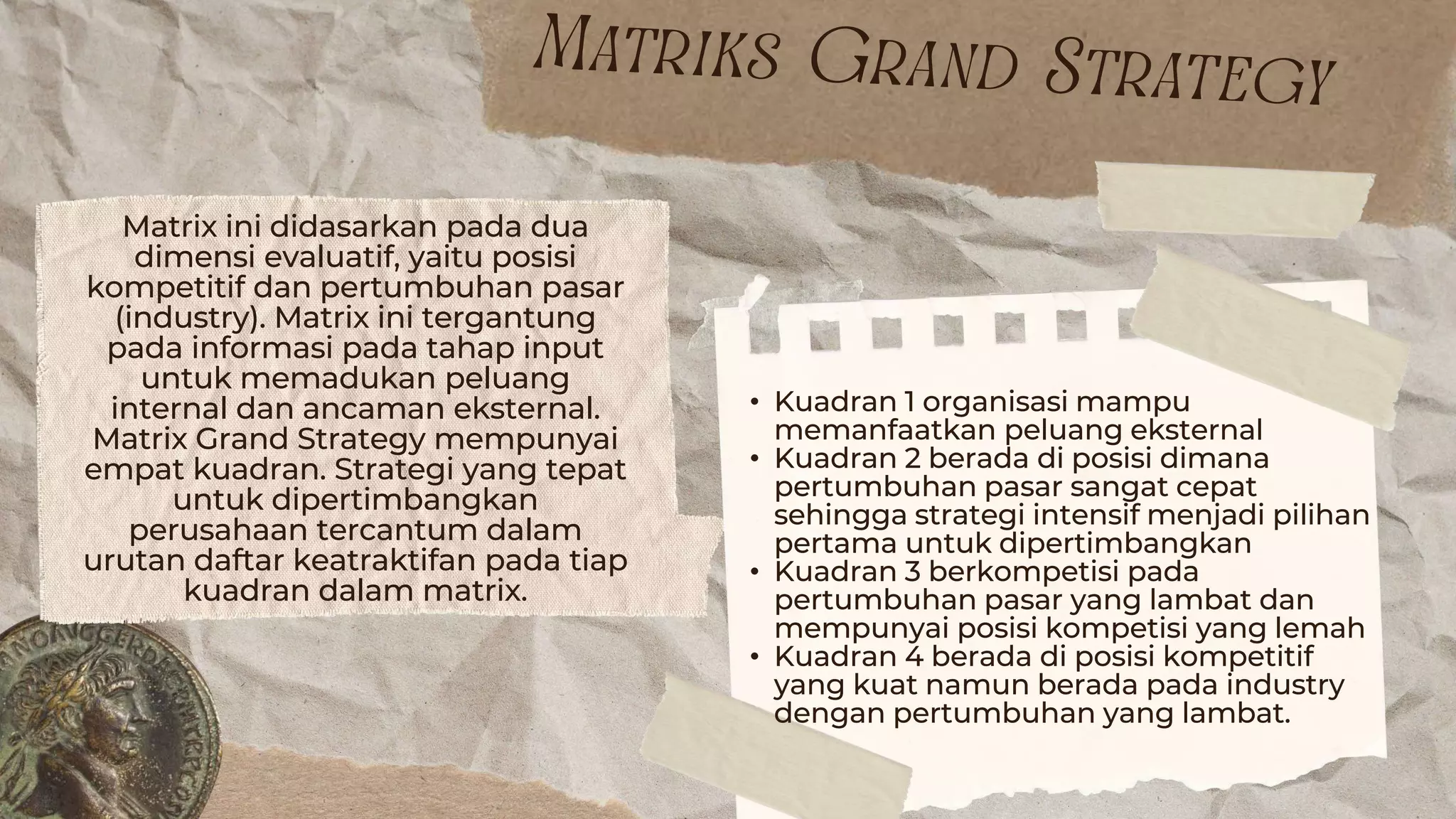Kelompok 3 Perumusan Strategi dengan Matriks SWOTS dan Space Matriks.pptx