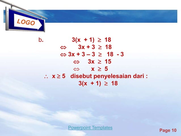 persamaan dan pertidaksamaan | PPTX