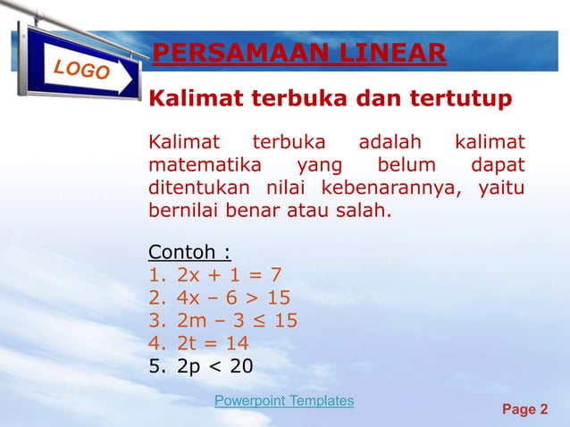 persamaan dan pertidaksamaan | PPTX