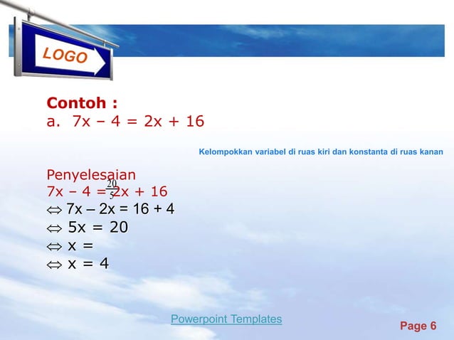 persamaan dan pertidaksamaan | PPTX