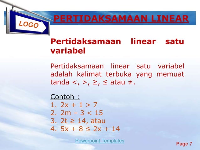 persamaan dan pertidaksamaan | PPTX