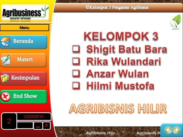 Agribisnis Hilir | PPTX