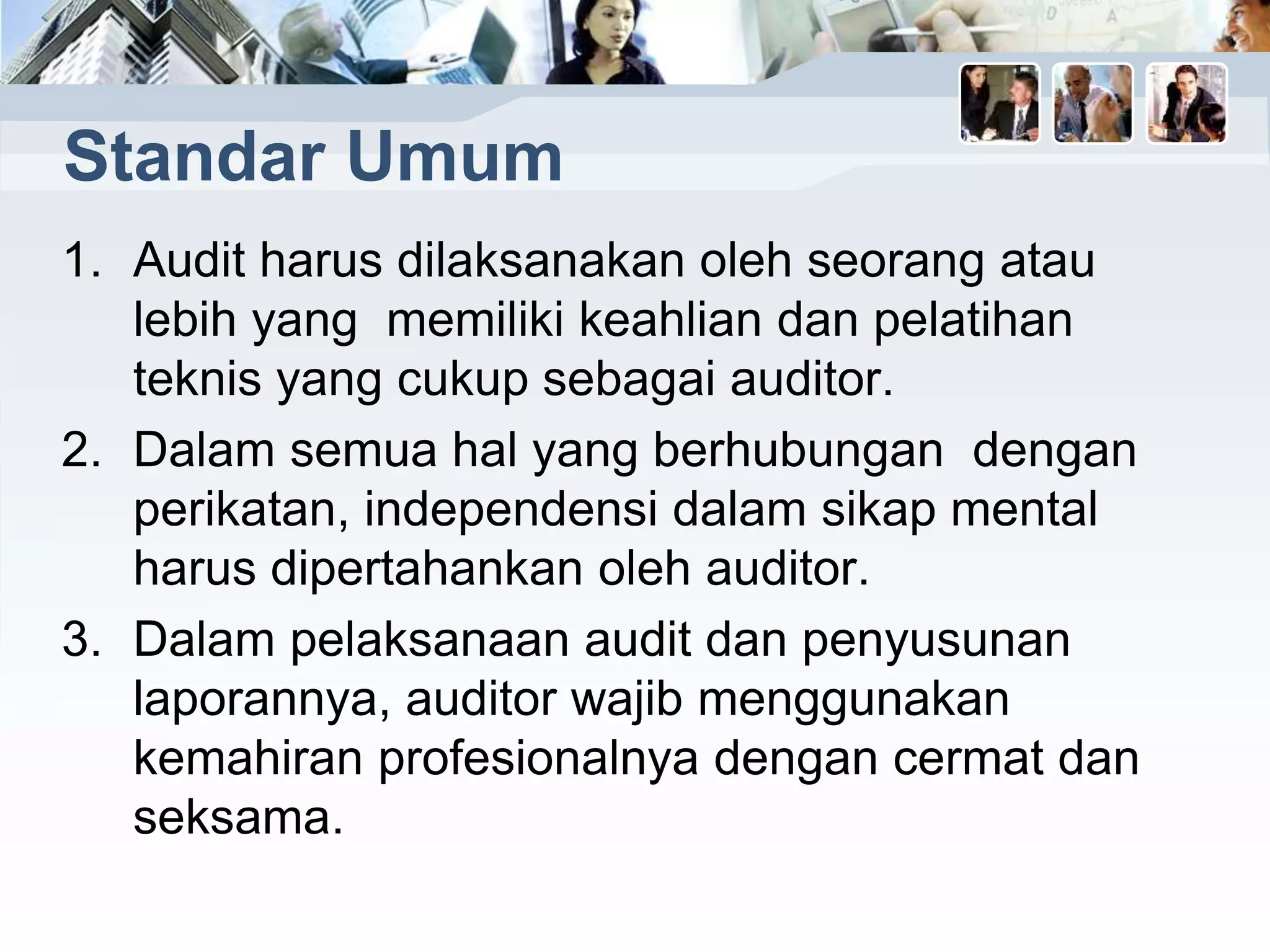 Konsep dasar dan standar audit | PPTX