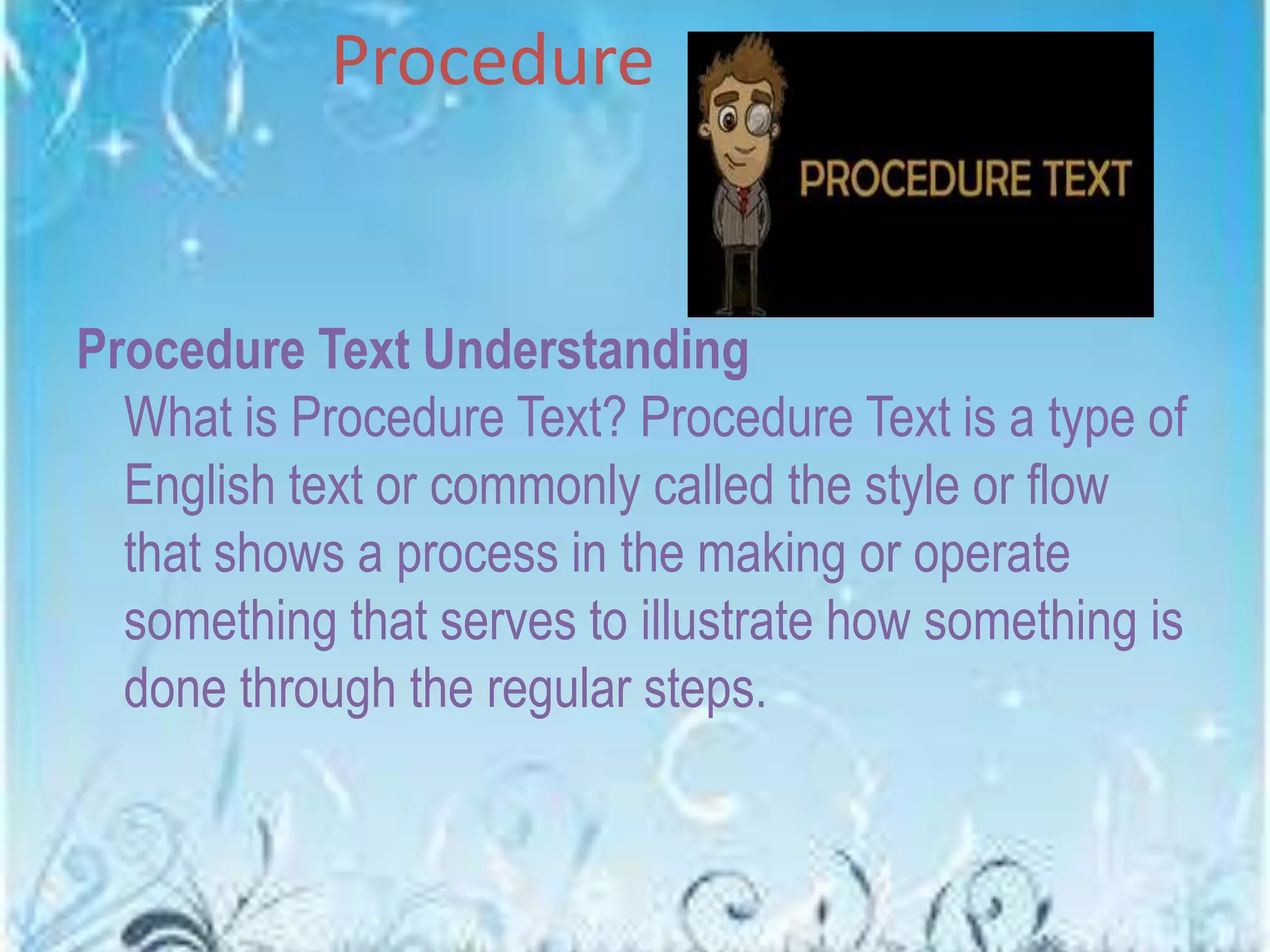 Kelompok 3 procedure b.inggris dalam bahasa inggris | PPTX