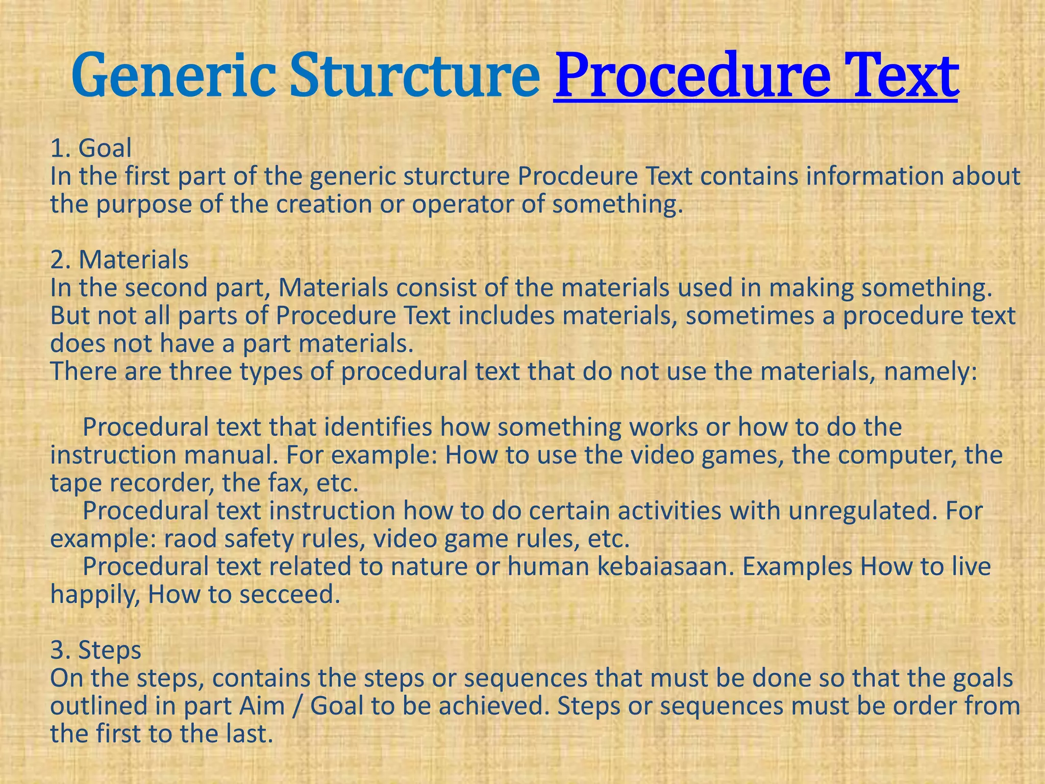 Kelompok 3 procedure b.inggris dalam bahasa inggris | PPTX