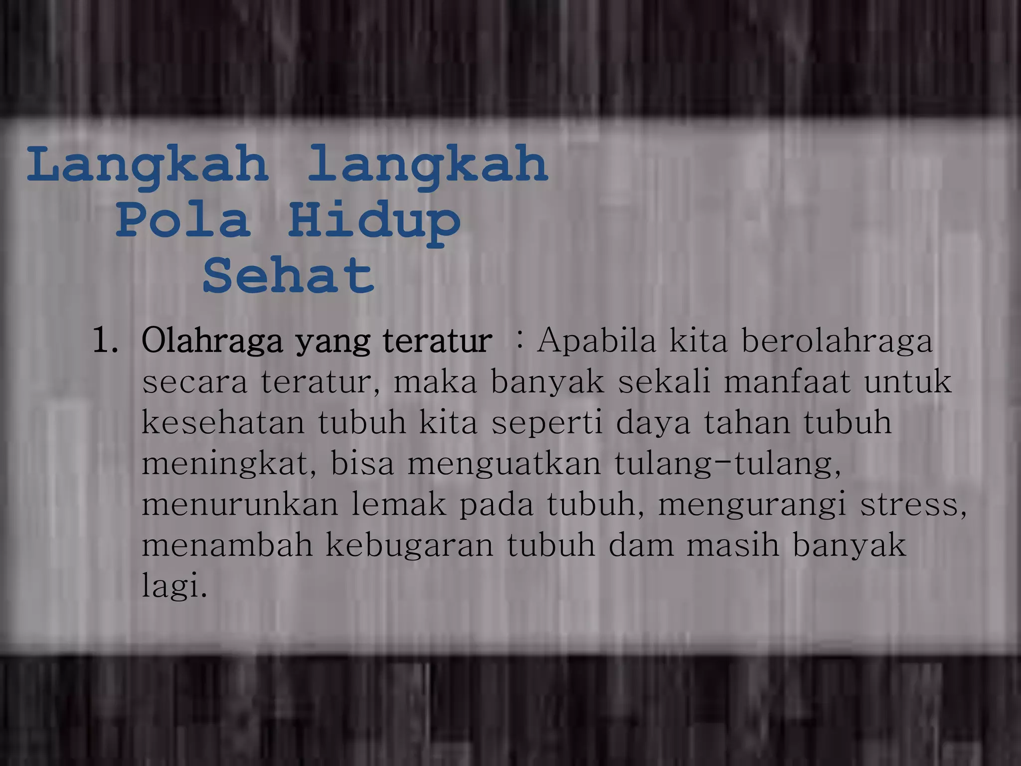 Pola Hidup Sehat | PPT