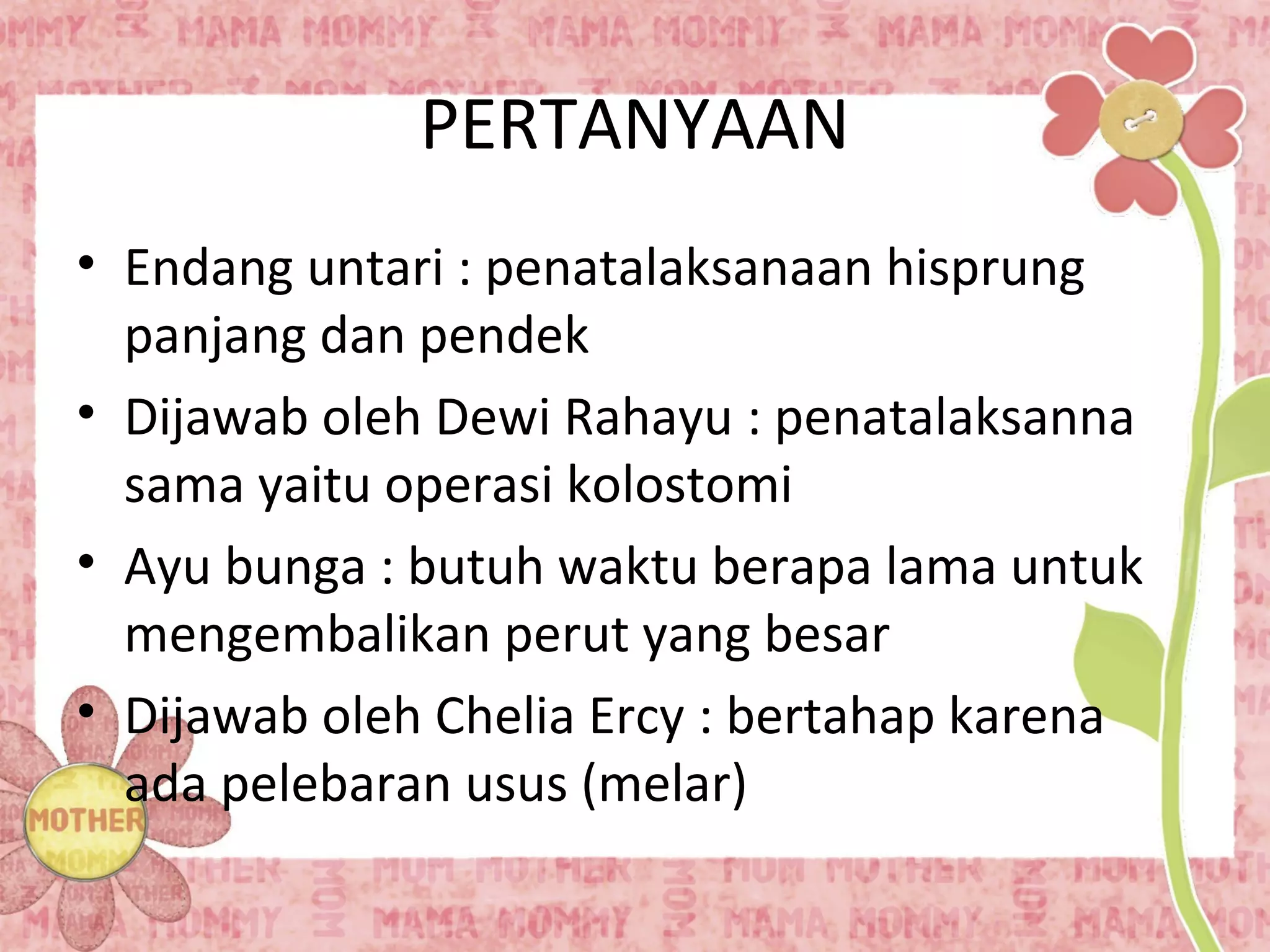 hisprung Kelompok 4 non reg a bu henik | PPT