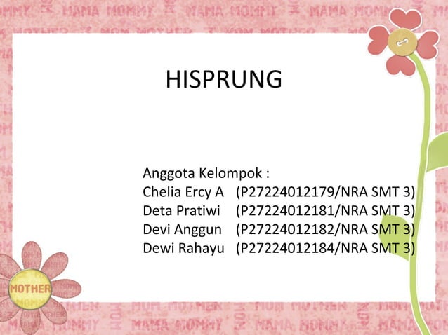 hisprung Kelompok 4 non reg a bu henik | PPT
