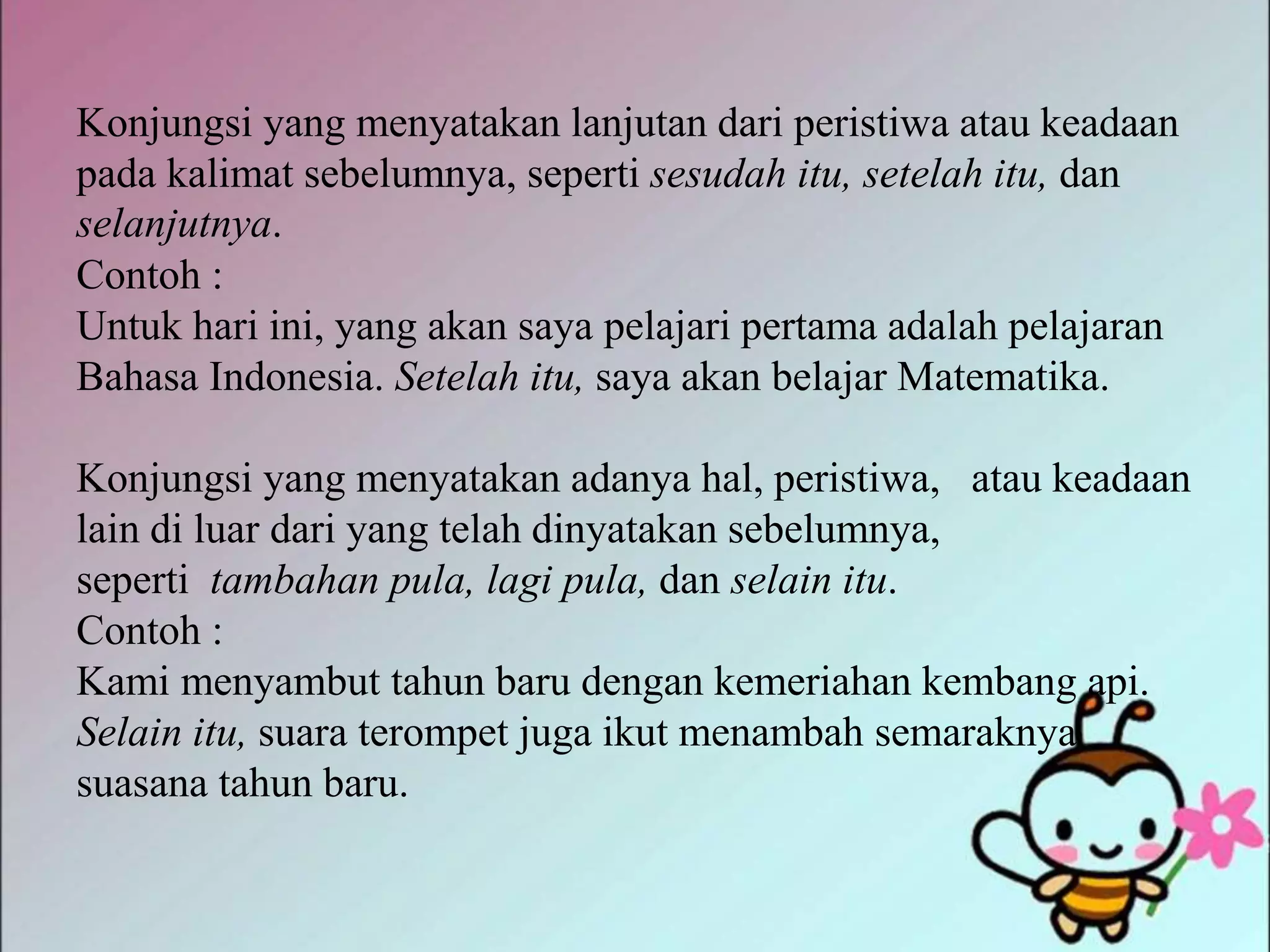 konjungsi antar kalimat | PPTX