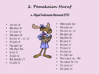 Ejaan bahasa indonesia | PPTX