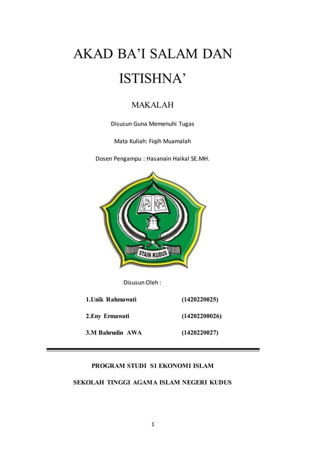 Akad Ba'i Salam | PDF