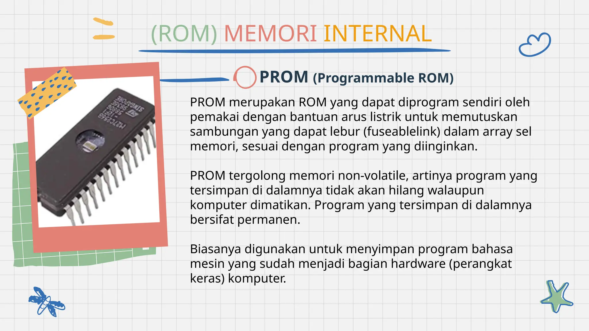 MEMORI INTERNAL DAN MEMORI EKSTERNAL PADA KOMPUTER | PPTX