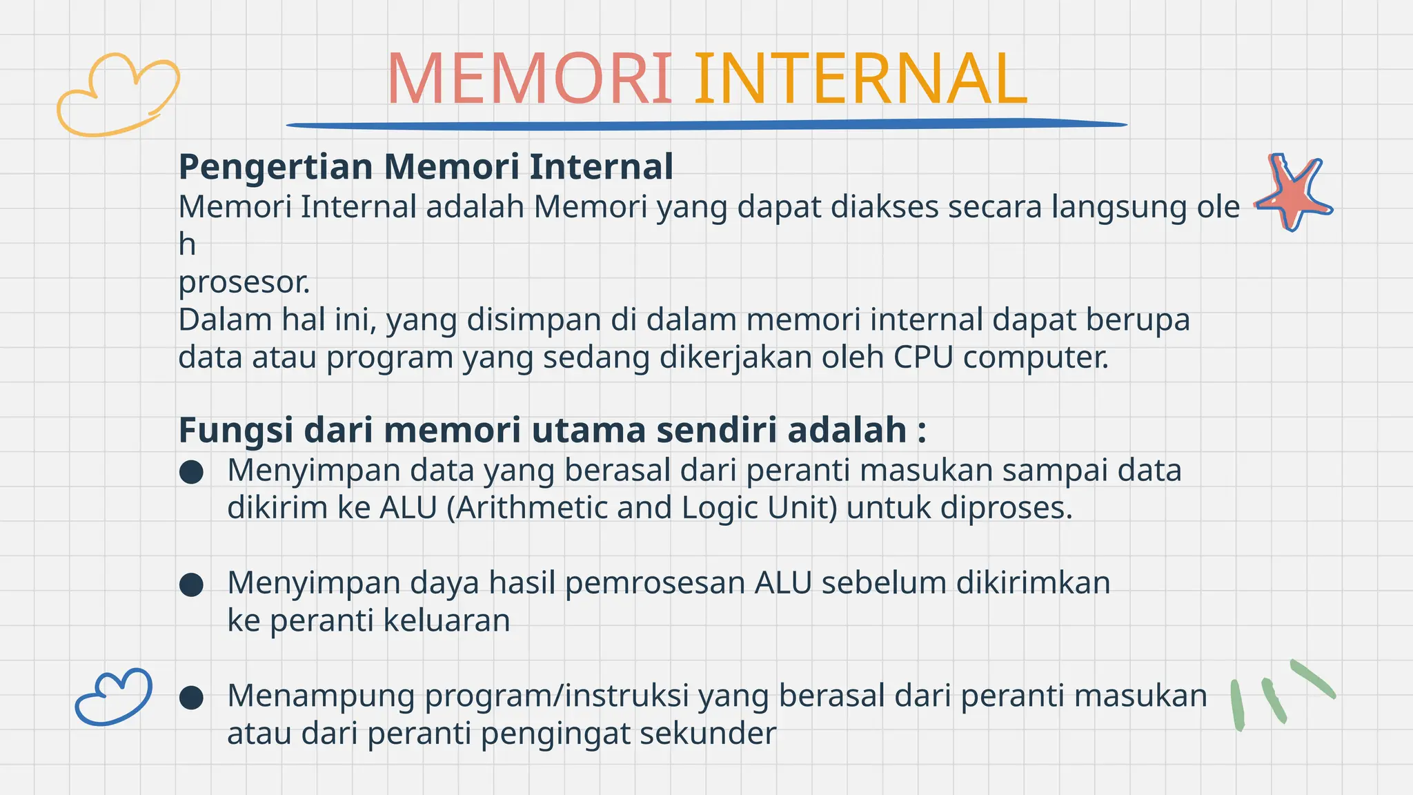 MEMORI INTERNAL DAN MEMORI EKSTERNAL PADA KOMPUTER | PPTX