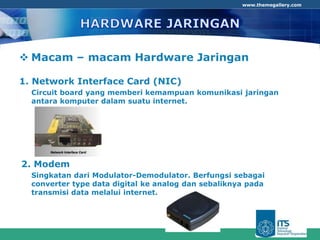 Kelompok 4 hardware jaringan,topologi jaringan dan implentasinya | PPT