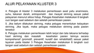 Kelompok 4 Alur kluster 4 pelayanan ILP pada puskesmas | PPTX