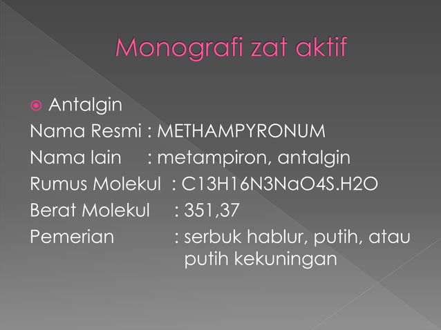 Kelompok 4 antalgin_2 | PPT