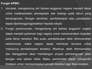 APBN, FUNGSI, PRINSIP PENYUSUNAN, PROPORSI | PPT