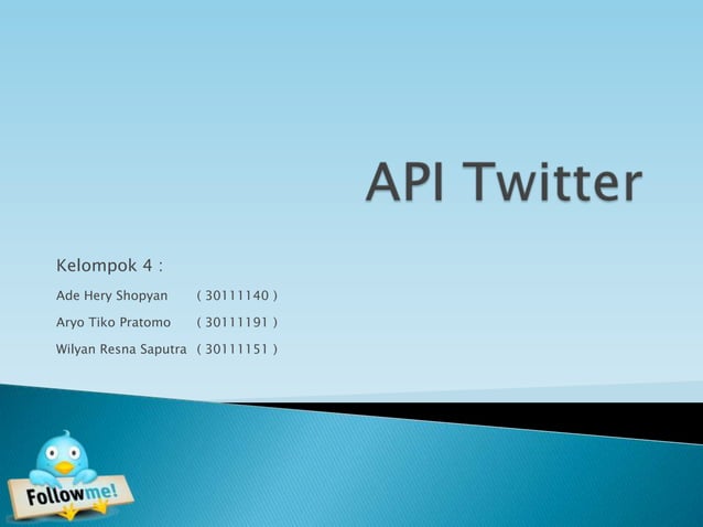 Tutorial Contoh Penggunaan API Twitter | PPT